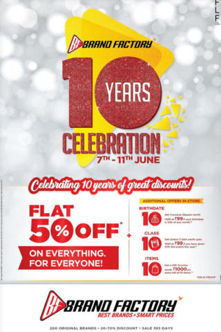 Brand Factory kicks off its 10th year celebration with mega offers ...