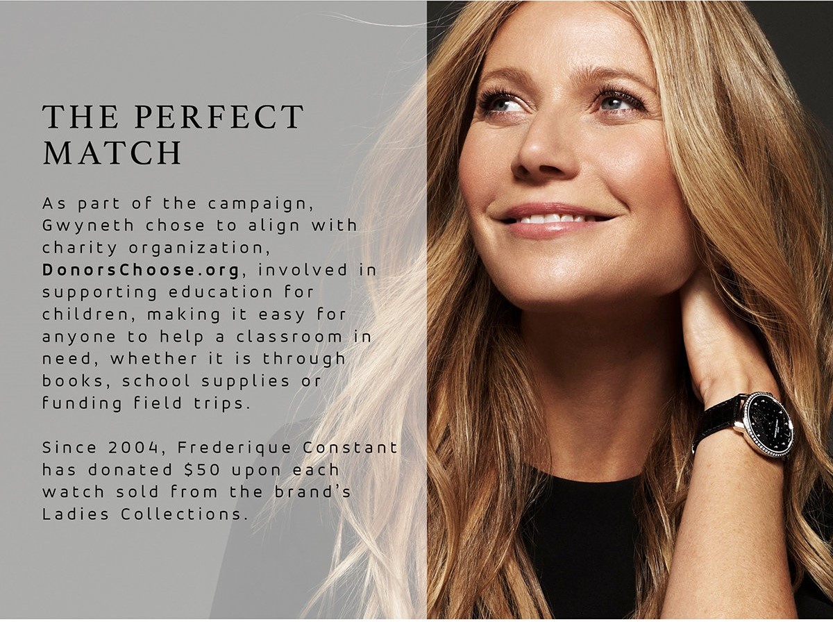 FREDERIQUE CONSTANT CONTINUES PARTNERSHIP WITH GWYNETH PALTROW AS ...